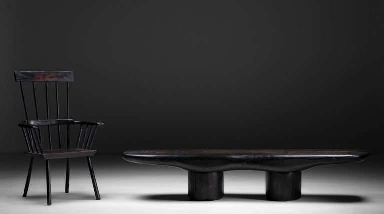 Burnt Beech Coffee Table / Bench Made in Wales For Sale at 1stDibs