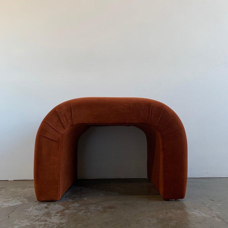 Burnt Orange Waterfall Stool For Sale at 1stDibs
