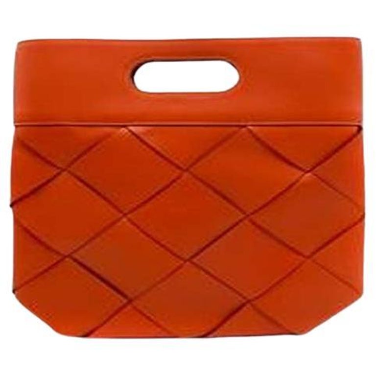Burnt Orange Woven Tote Bag For Sale at 1stDibs