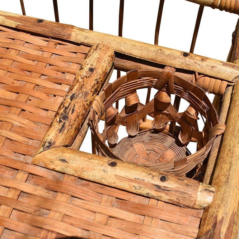 Burnt Tortoise Wood Bamboo Breakfast Bed Tray with Magazine Rack and ...