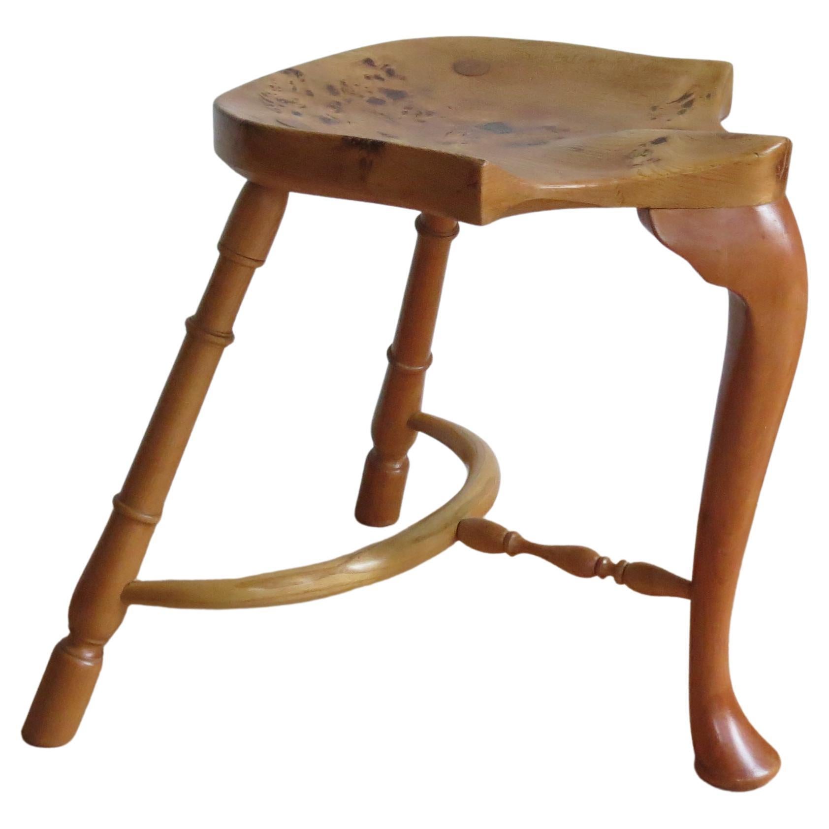 Orbit Four-Legged Stool and Side Table in Ebonized Ash by Jamie Gray at ...