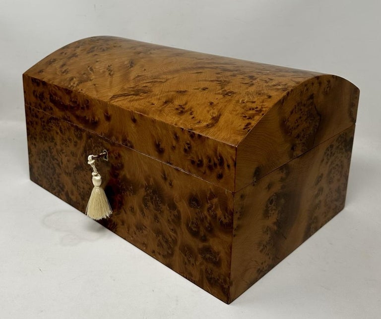 Burr Burl Walnut Thuya Wood Ladys Jewellery Box Casket Manning Ireland ...