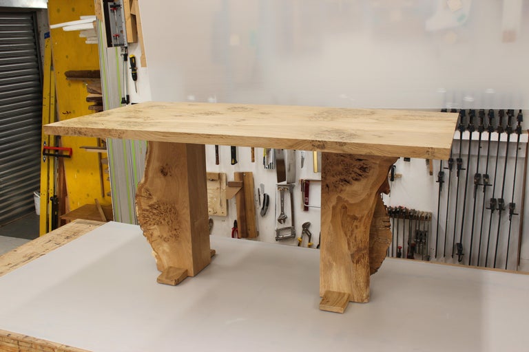 Burr Oak Table with Live Edge by Jonathan Field at 1stDibs