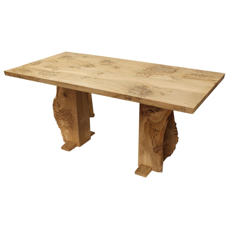 Burr Oak Table with Live Edge by Jonathan Field at 1stDibs