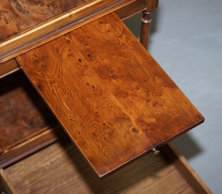 Burr Walnut Large Side or Occasional Lamp End Wine Table Butlers ...