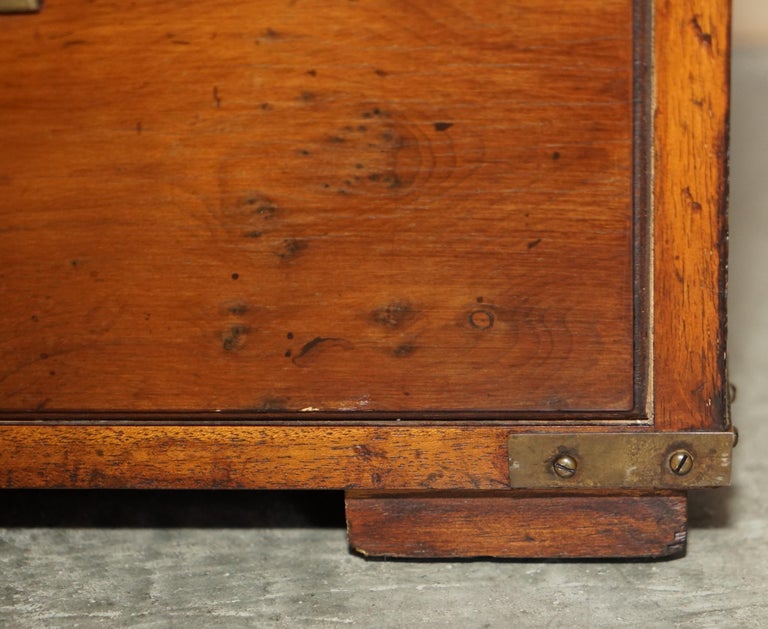 Burr Yew Wood Military Campaign Drinks Cabinet Hidden Inside a Chest ...