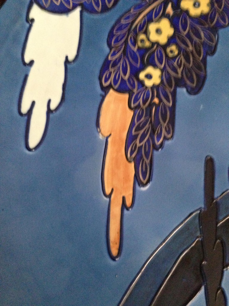 English Colourful Bursley Ware Art Deco Charger at 1stDibs