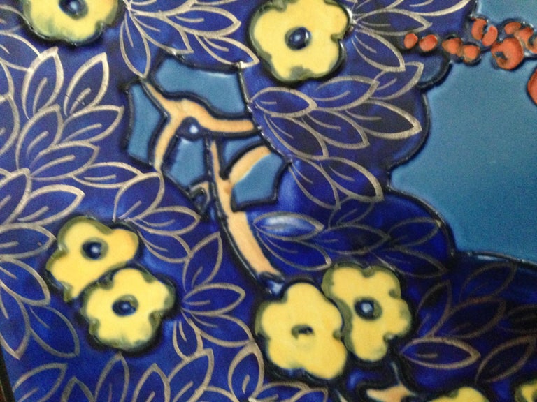 English Colourful Bursley Ware Art Deco Charger at 1stDibs