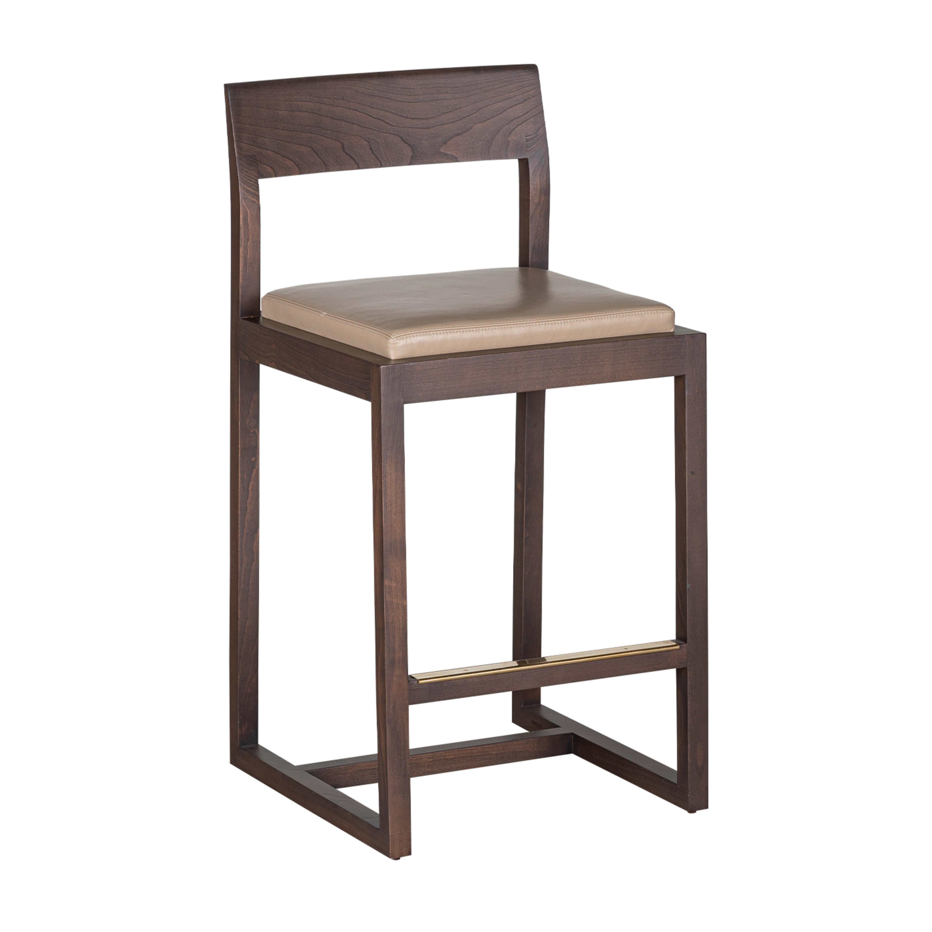 Burton Brown Bar Stool For Sale at 1stDibs