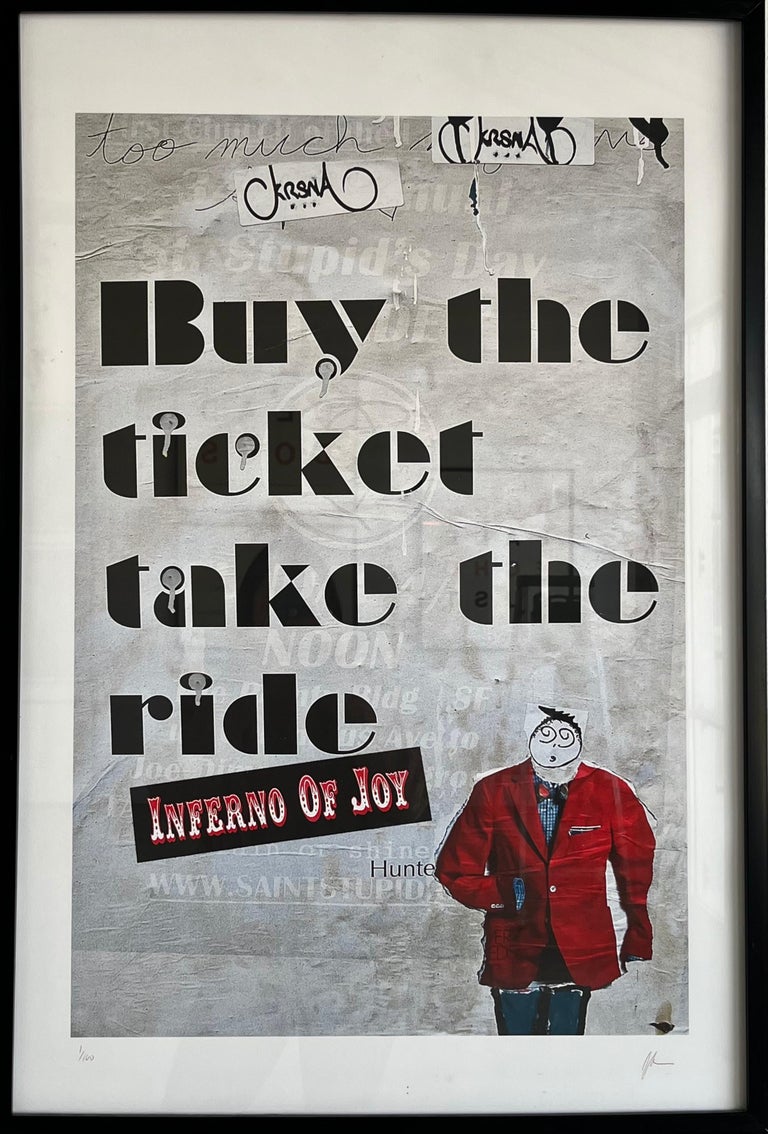 Burton Machen - Buy the ticket take the ride, print, collage For Sale ...