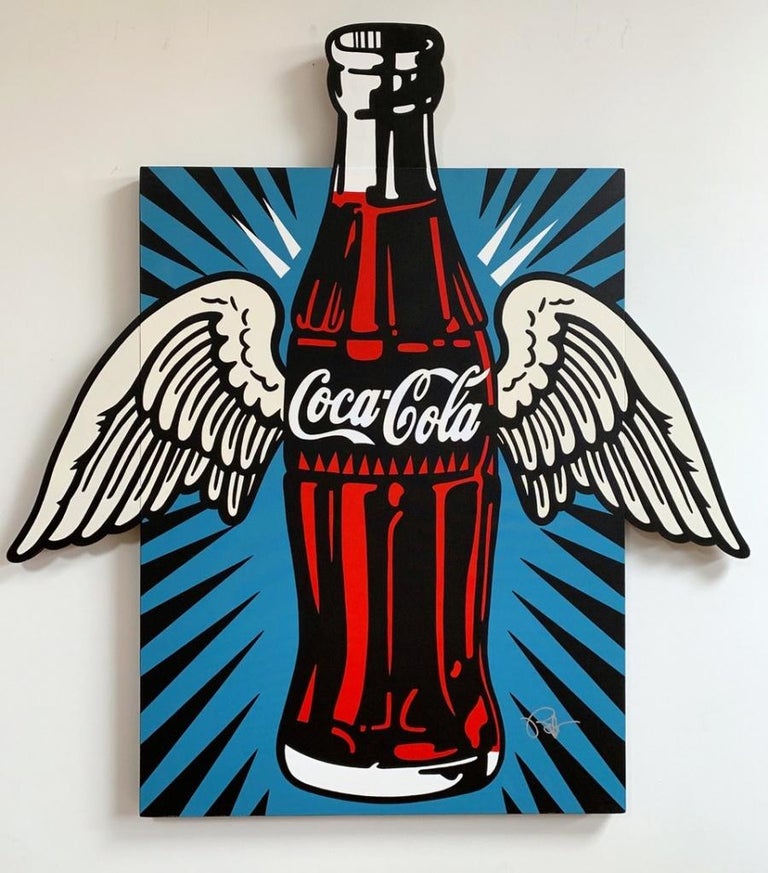Burton Morris - Heavenly Coca Cola - Red Bottle For Sale at 1stDibs