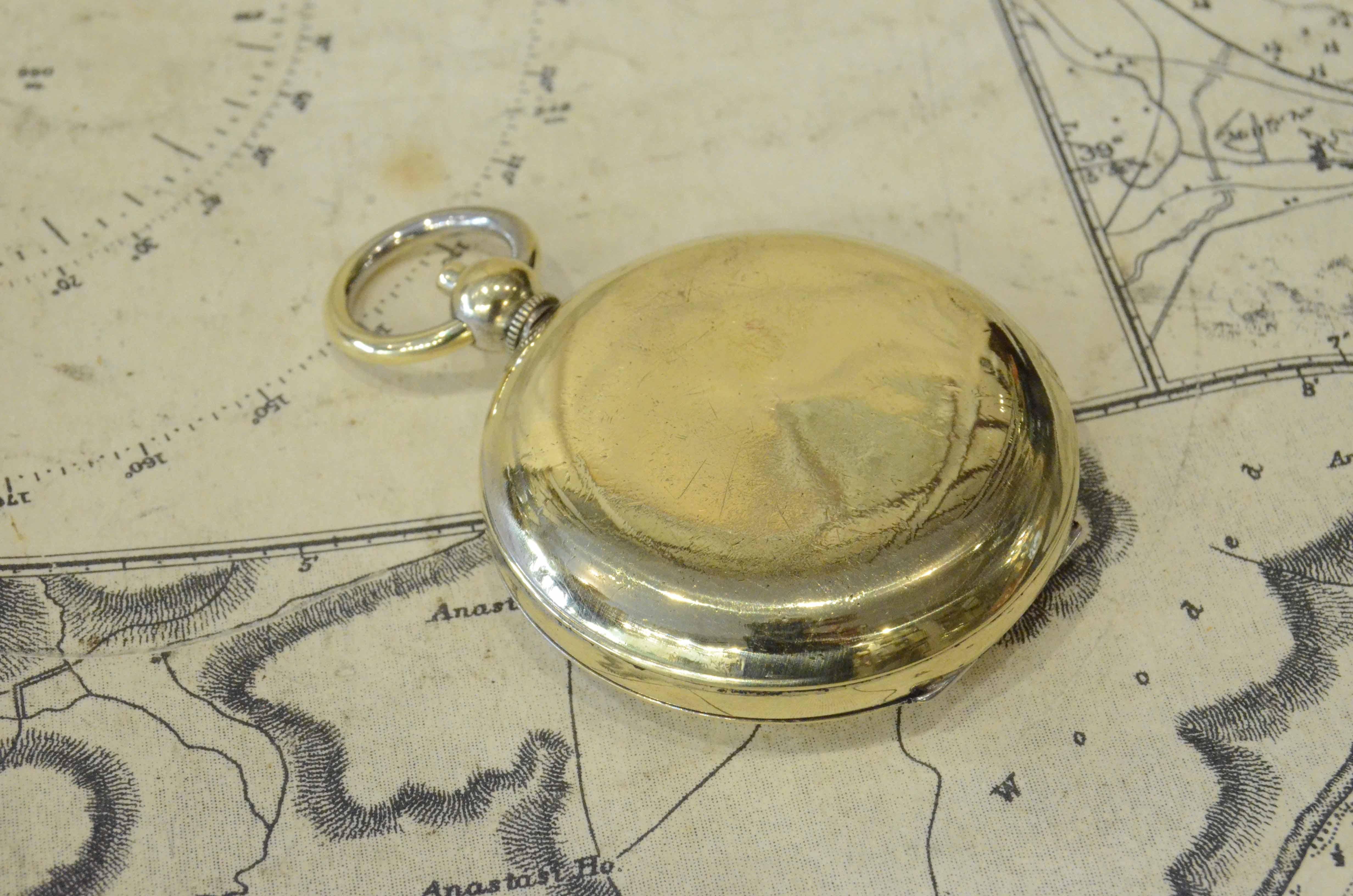 Brass pocket compass for British aviation officer signed Terrasse 1918 ...