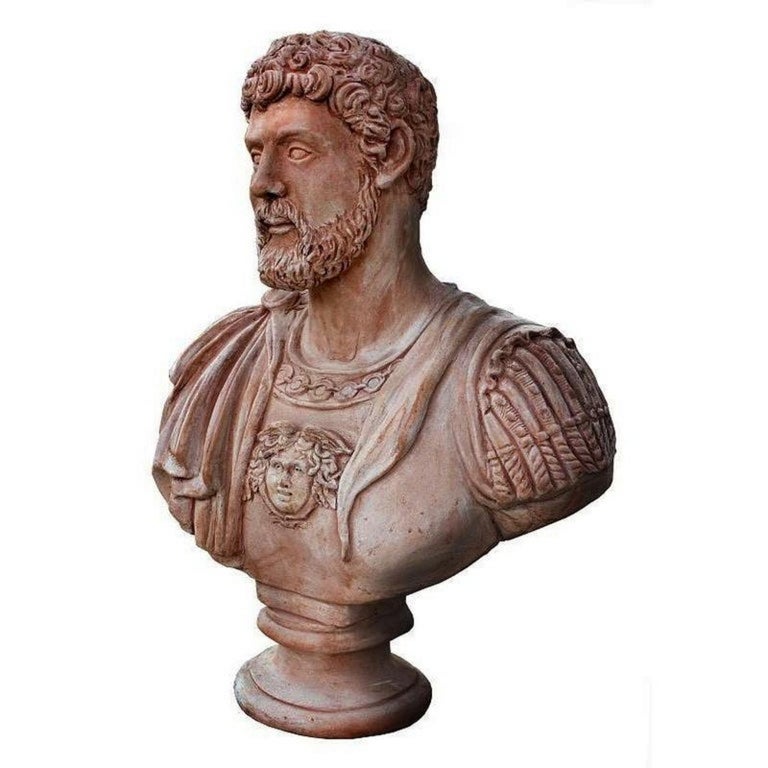 Bust in Terracotta of Publio Elio Adriano Imperatore Began, 20th ...