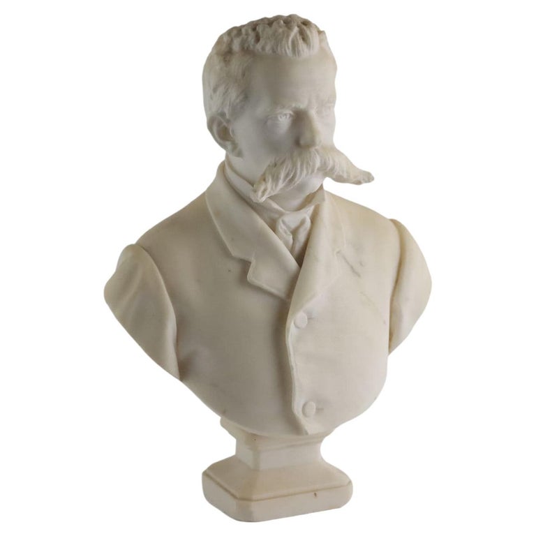 Bust in White Marble, Italy, Late 19th Century at 1stDibs