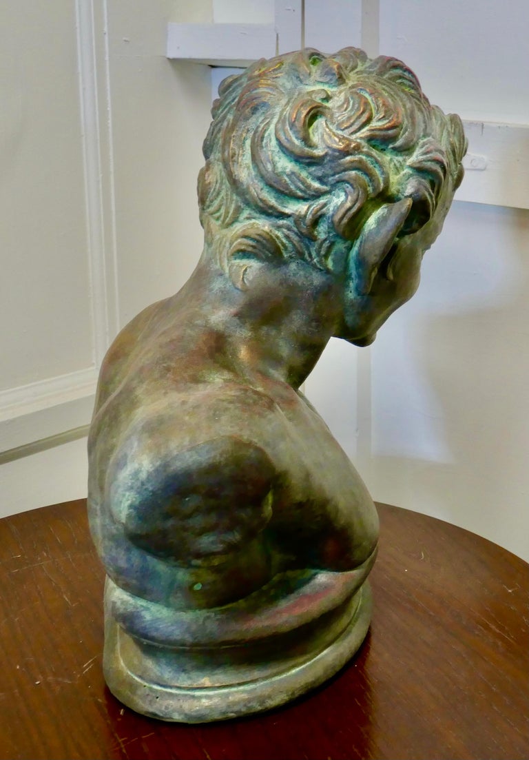 Bust of a Young Satyr in a Bronze Patina For Sale at 1stDibs