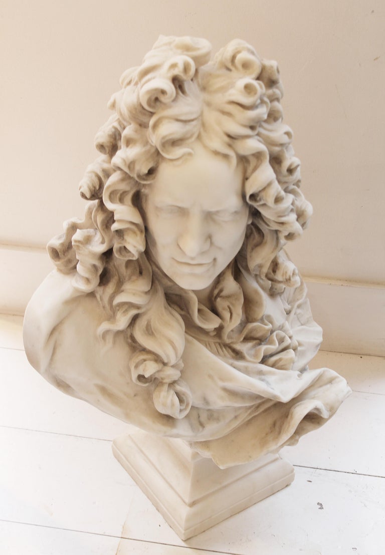 Bust of Corneille Van Cleve by Jean-Jacques Caffieri, Belgium, 19th ...