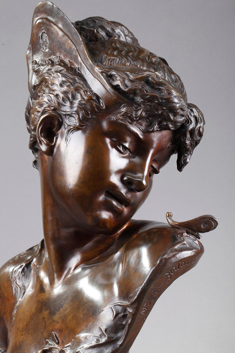 Bust of "Psyche" in Patinated Bronze, by Boyer and Rolland For Sale at ...