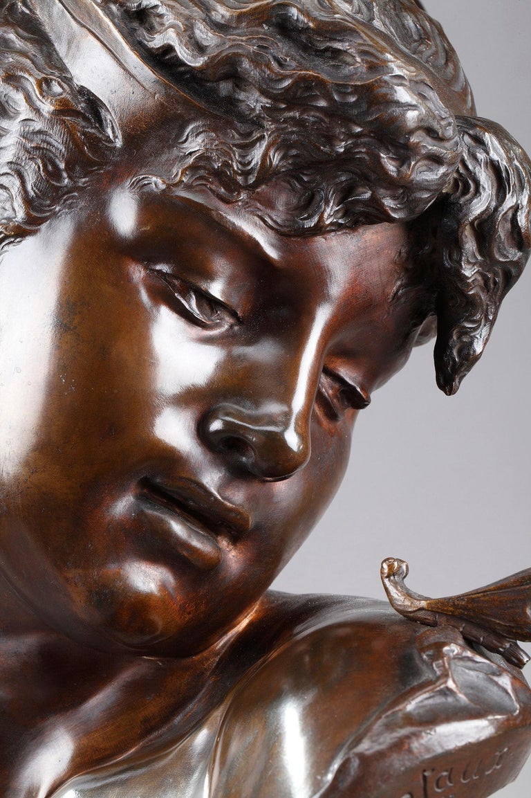 Bust of "Psyche" in Patinated Bronze, by Boyer and Rolland For Sale at ...