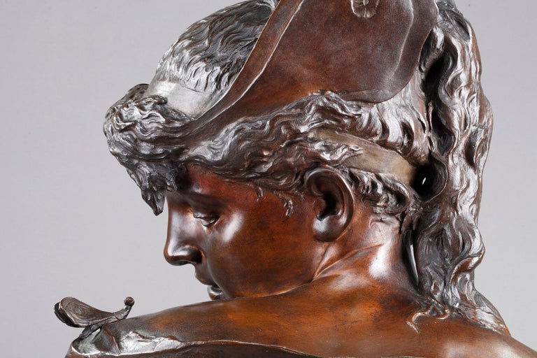 Bust of "Psyche" in Patinated Bronze, by Boyer and Rolland For Sale at ...