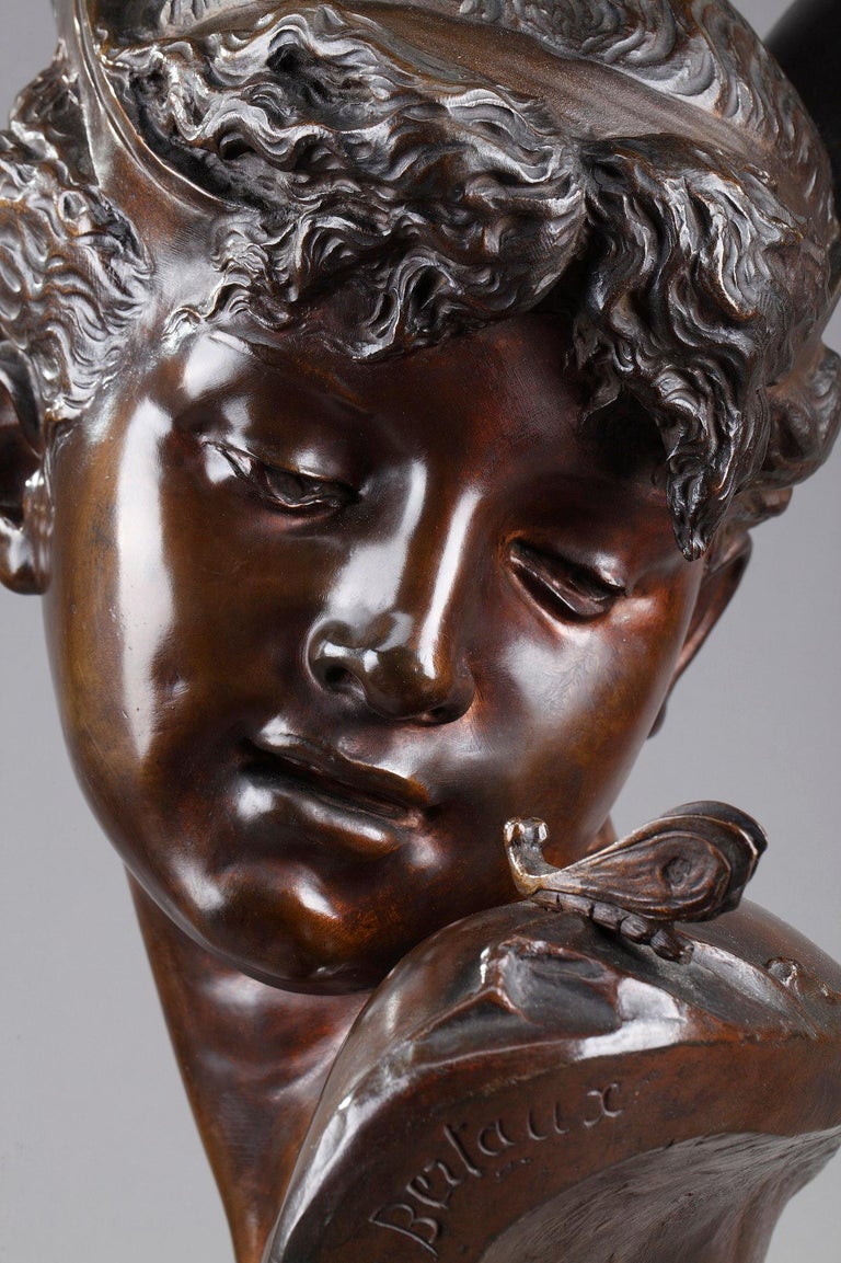 Bust of "Psyche" in Patinated Bronze, by Boyer and Rolland For Sale at ...