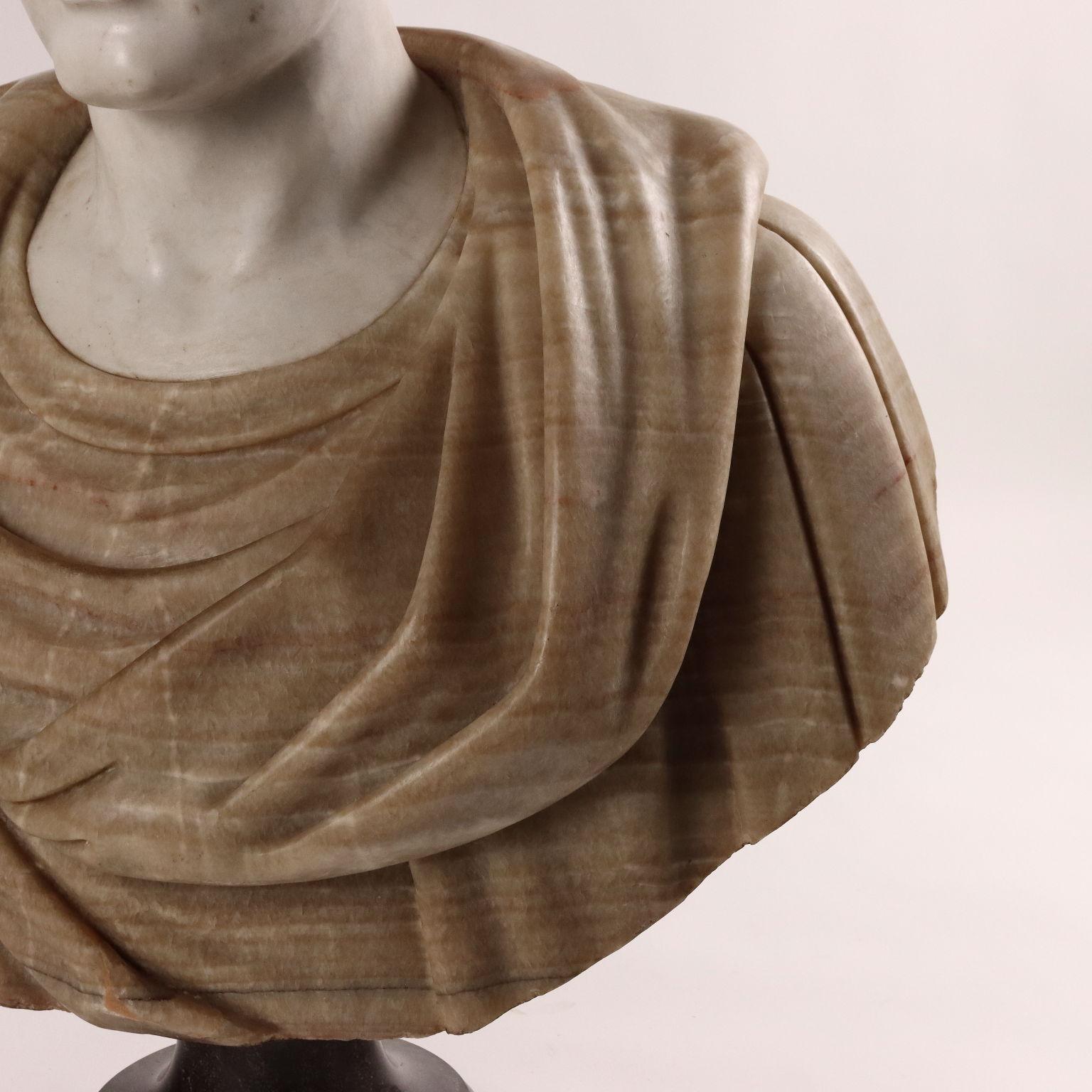 Bust of Roman Emperor White Marble Italy 20th Century For Sale at 1stDibs