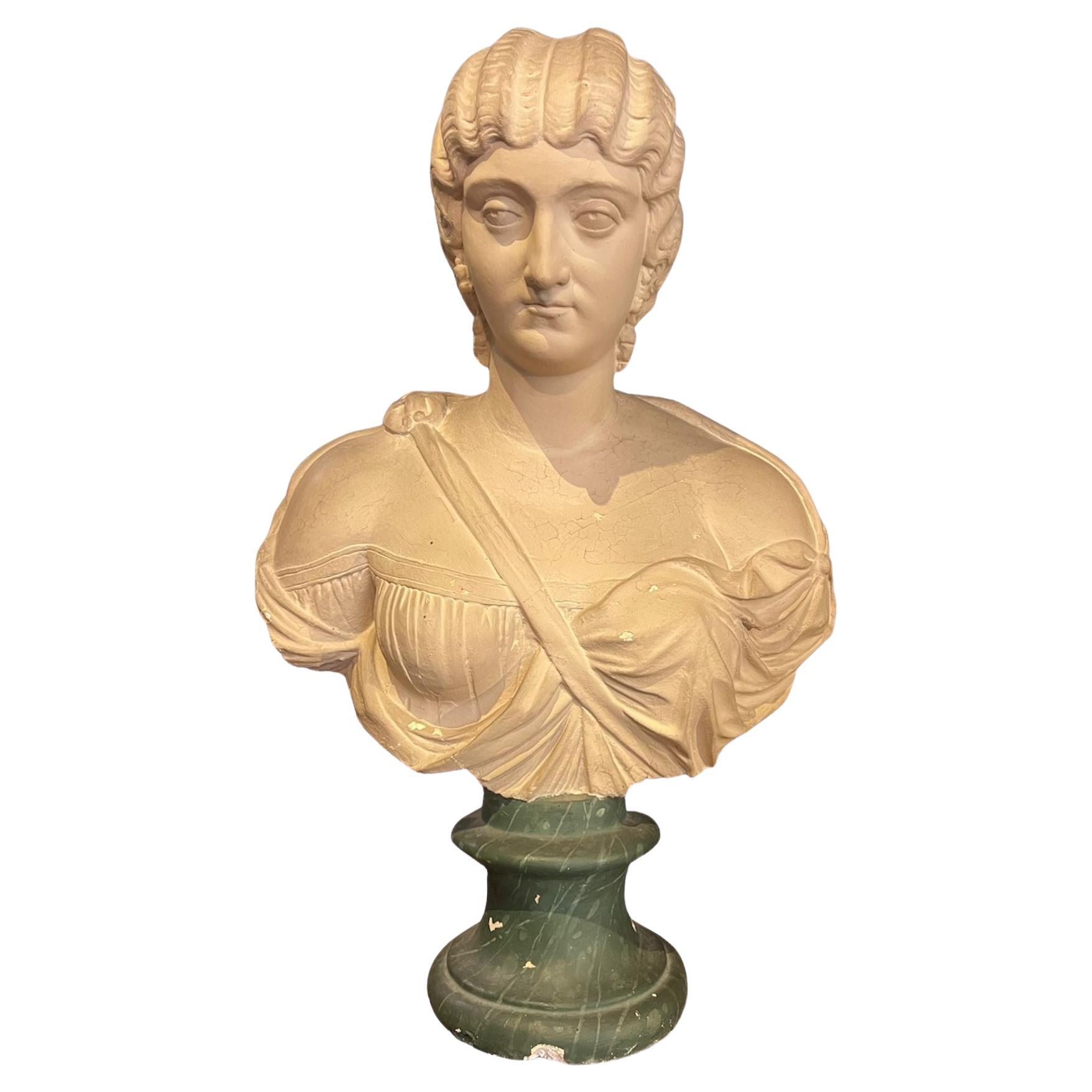 Empire clock with female figure For Sale at 1stDibs