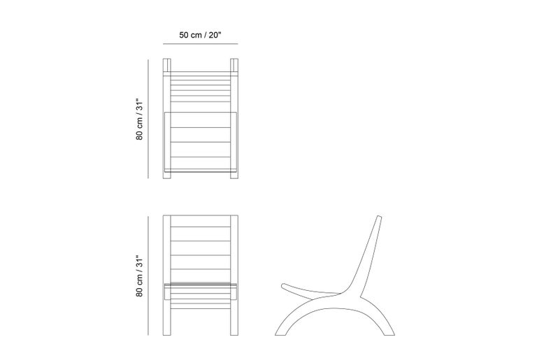 Butaque Lounge Chair Made of Solid Wood Inspired in Clara Porset Design ...