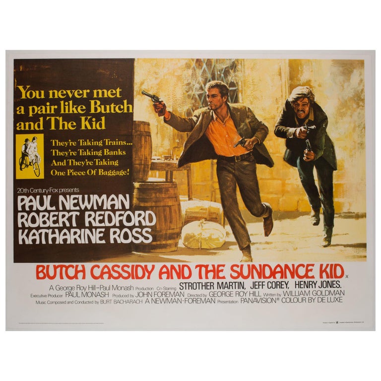 Butch Cassidy and the Sundance Kid UK Film Poster, Art by Tom Beauvais ...
