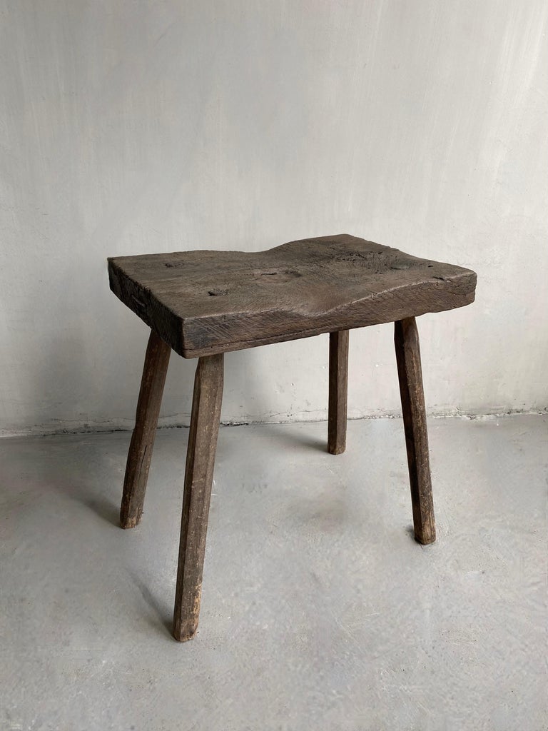 Butcher Block Side Table at 1stDibs