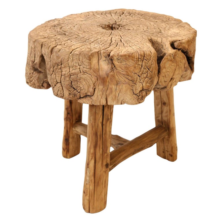 Butcher Block Side Table at 1stDibs