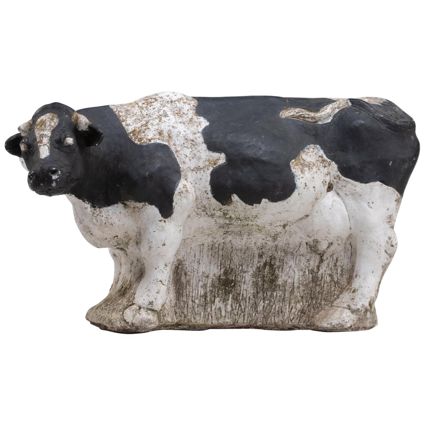 Stone Cow Sculpture at 1stdibs
