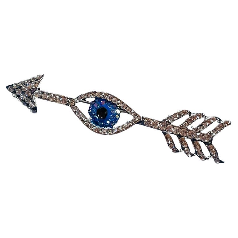 Butler and Wilson Signed Crystal Eye and Arrow Brooch Pin Original Box ...