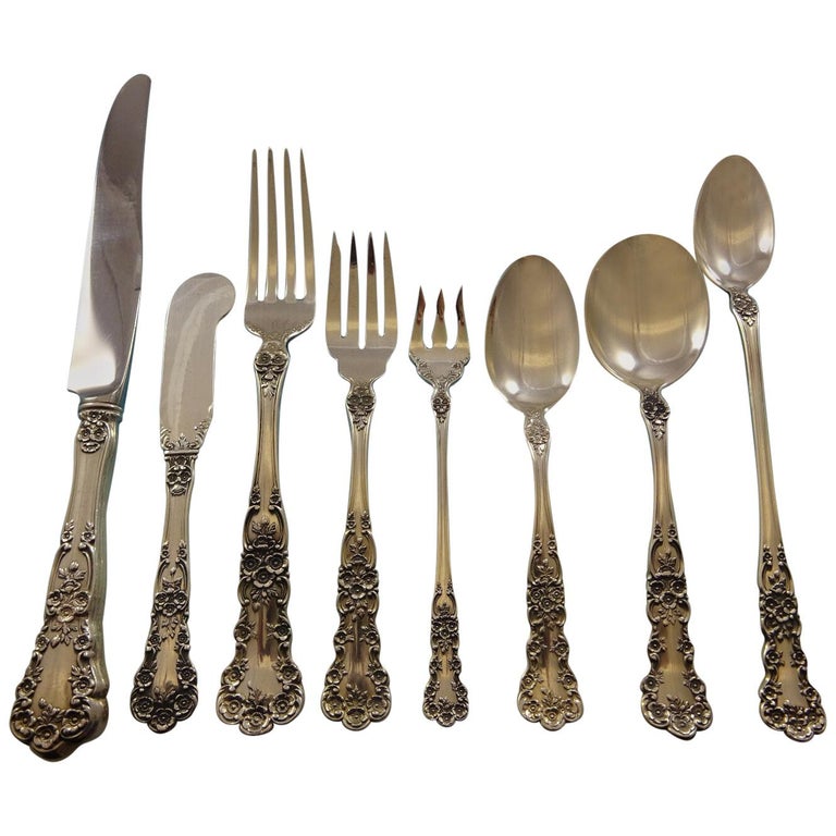 Buttercup By Gorham Sterling Silver Flatware Set 8 Service 72 Pieces
