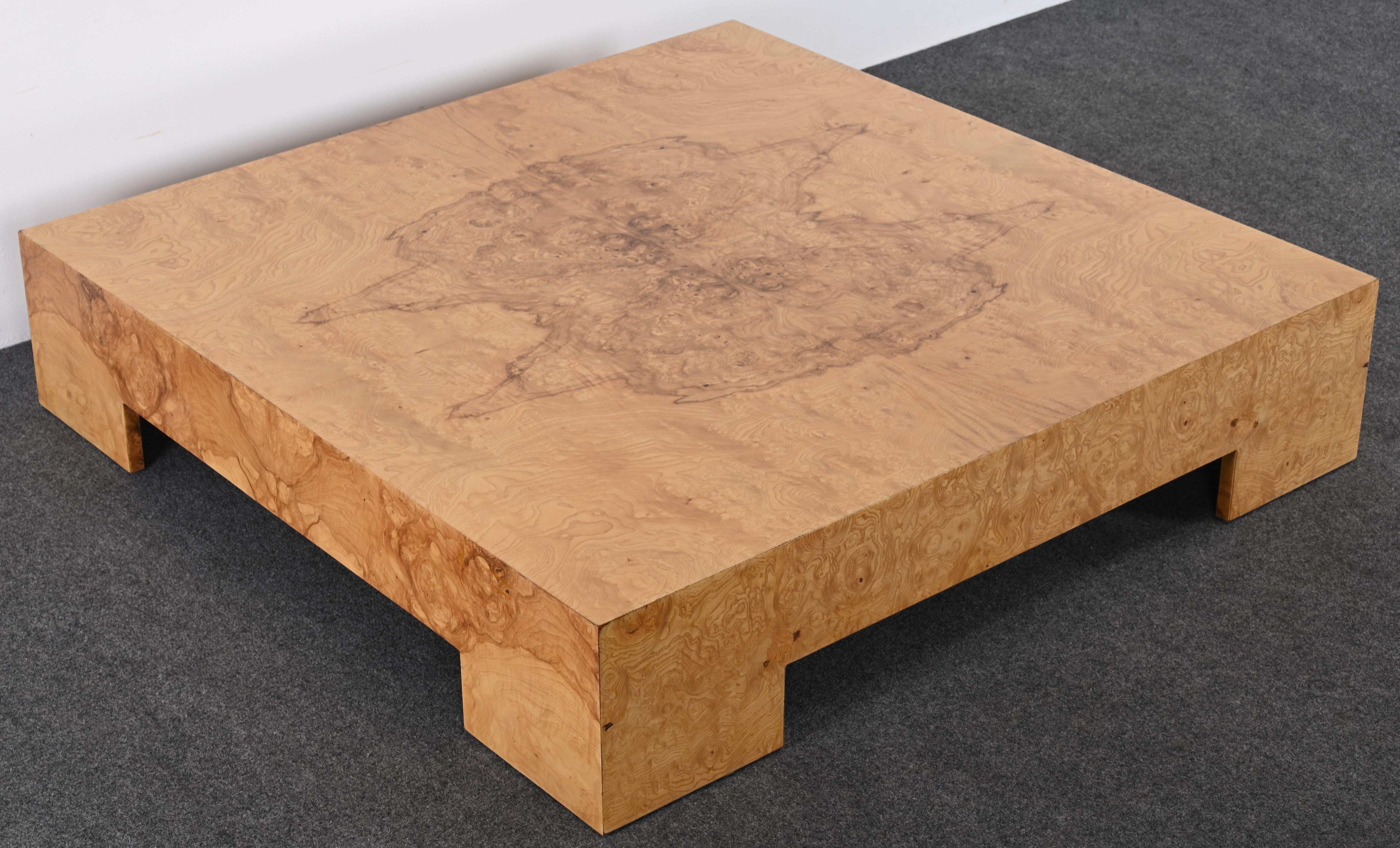 Butterfly Burled Coffee Table Designed by Milo Baughman for Thayer ...