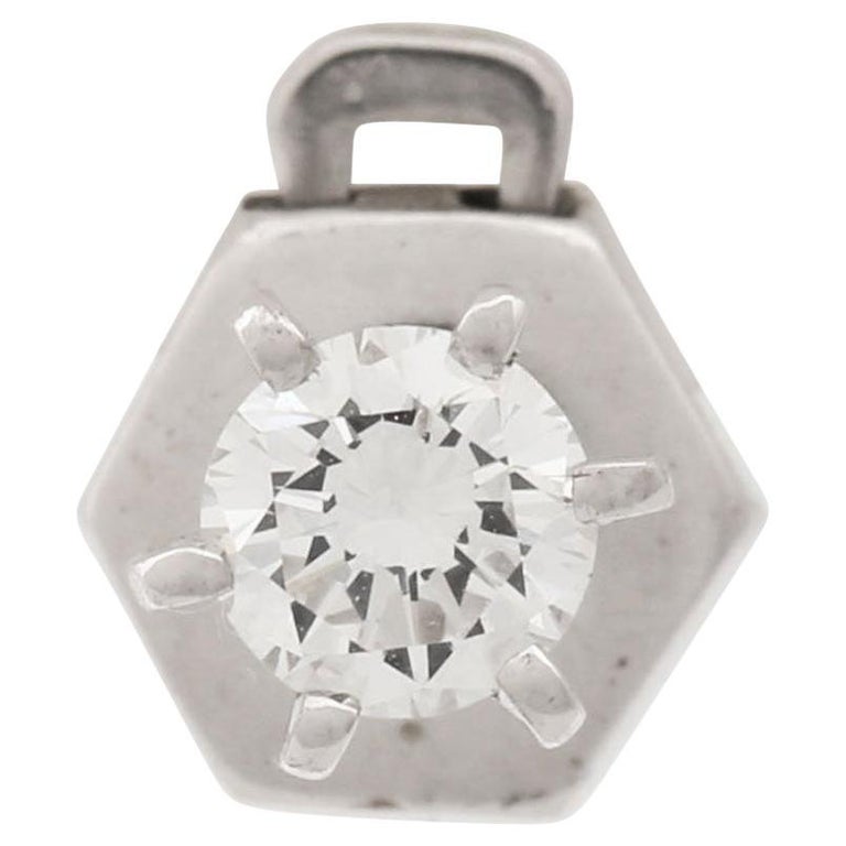 Button with Brilliant from, Approx. 0.25 Ct For Sale at 1stDibs
