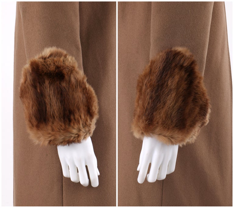 BUXKIN c.1910's Edwardian Sable Fur Tailored Deco Shawl Lapel Collar ...