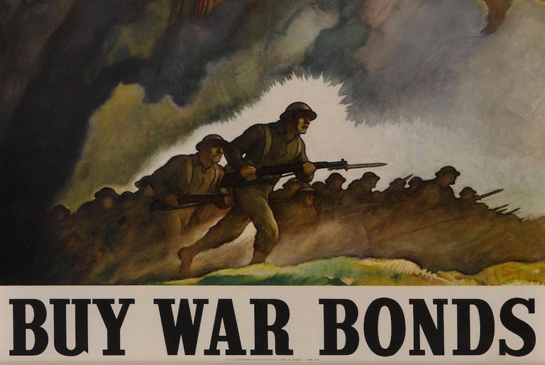 "Buy War Bonds" Vintage WWII Poster by Newell Convers Wyeth, 1942 at ...