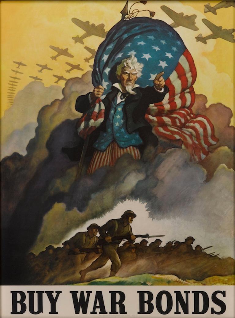 "Buy War Bonds" Vintage WWII Poster by Newell Convers Wyeth, 1942 at ...