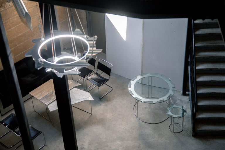 Buzzsaw End Table, White For Sale at 1stDibs