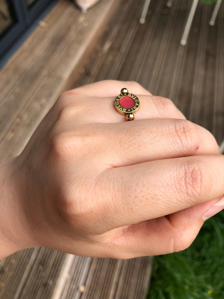 Bvlgari 18 Karat Gold Flip Ring Set with Coral and Jade at 1stDibs ...