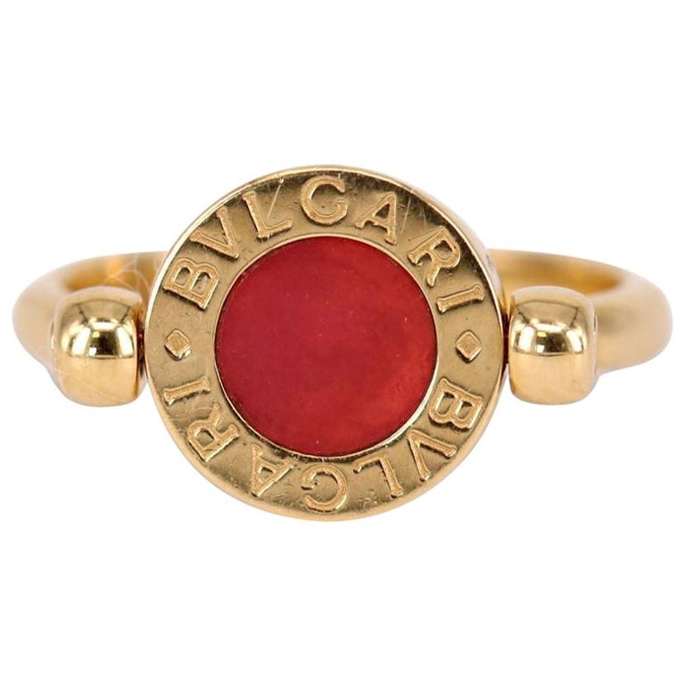 Bvlgari 18 Karat Gold Flip Ring Set with Coral and Jade at 1stDibs ...