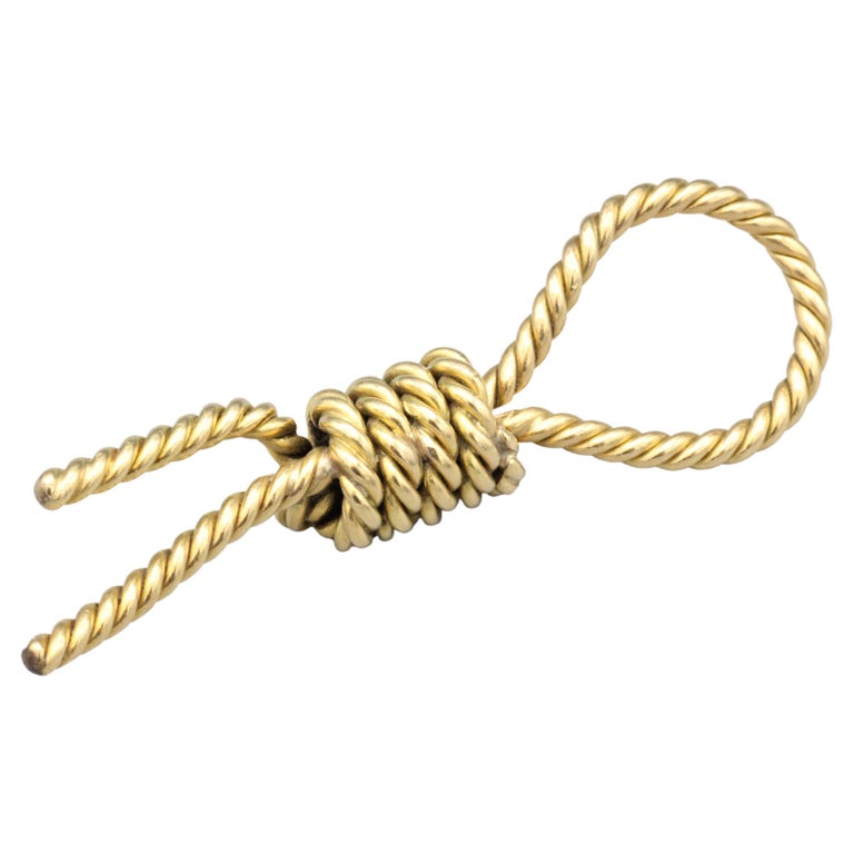 Bvlgari 18 Karat Gold Knot Key Ring For Sale at 1stDibs