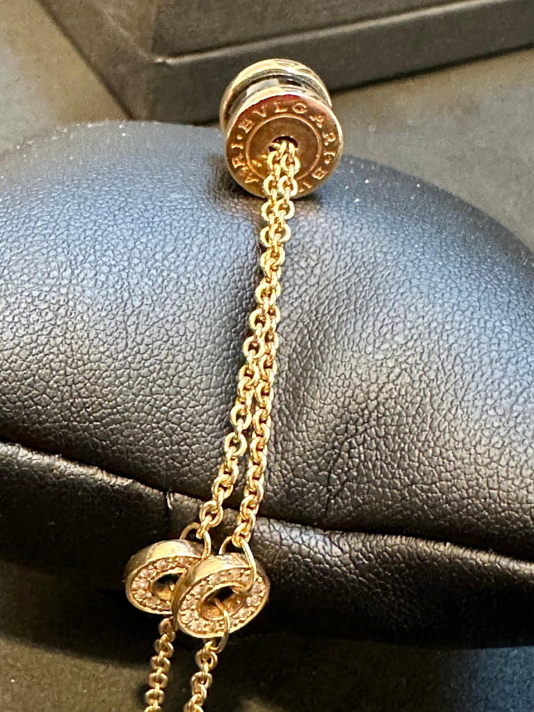 Bvlgari 18 Karat Yellow Gold Signature 7 Circle B Zero1 Link Necklace ...