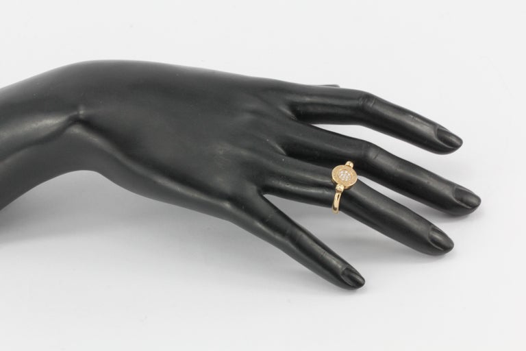 Bvlgari 18 Karat Rose Gold Flip Ring Set with Mother of Pearl and Pave ...