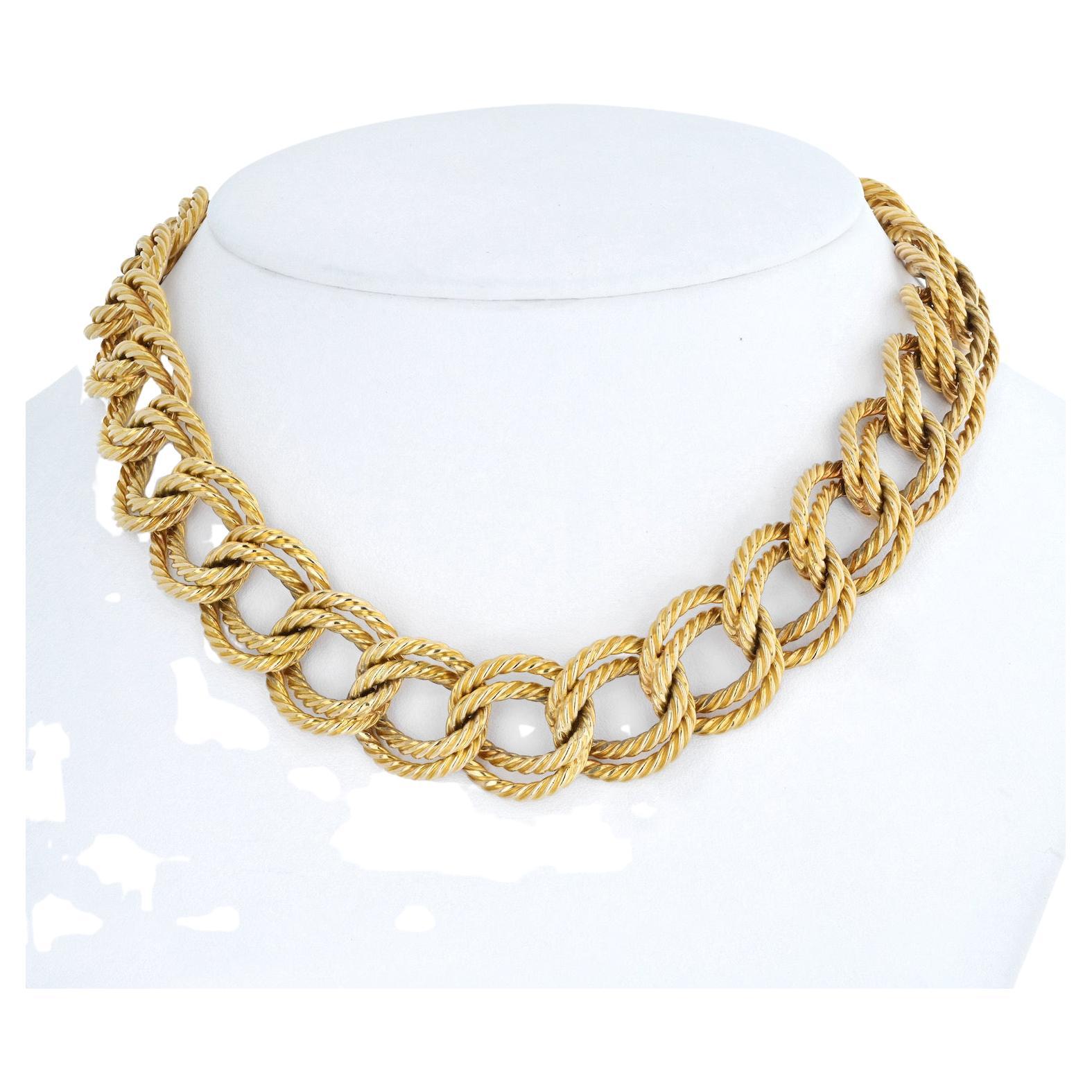 Valentin Magro 18 Karat Yellow Gold Link Choker Necklace For Sale at ...