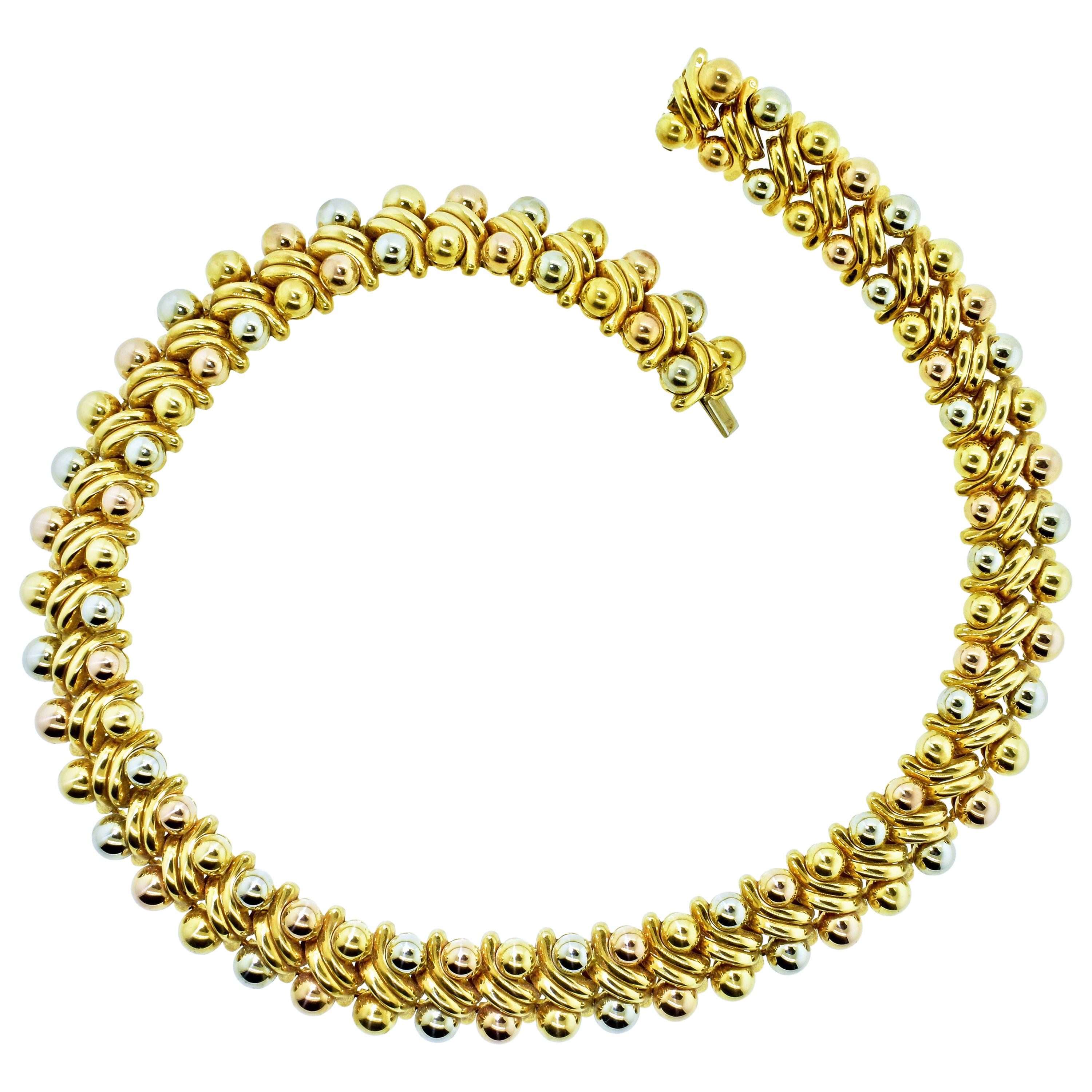 Bvlgari Bulgari Ceramic Gold Choker Necklace at 1stDibs