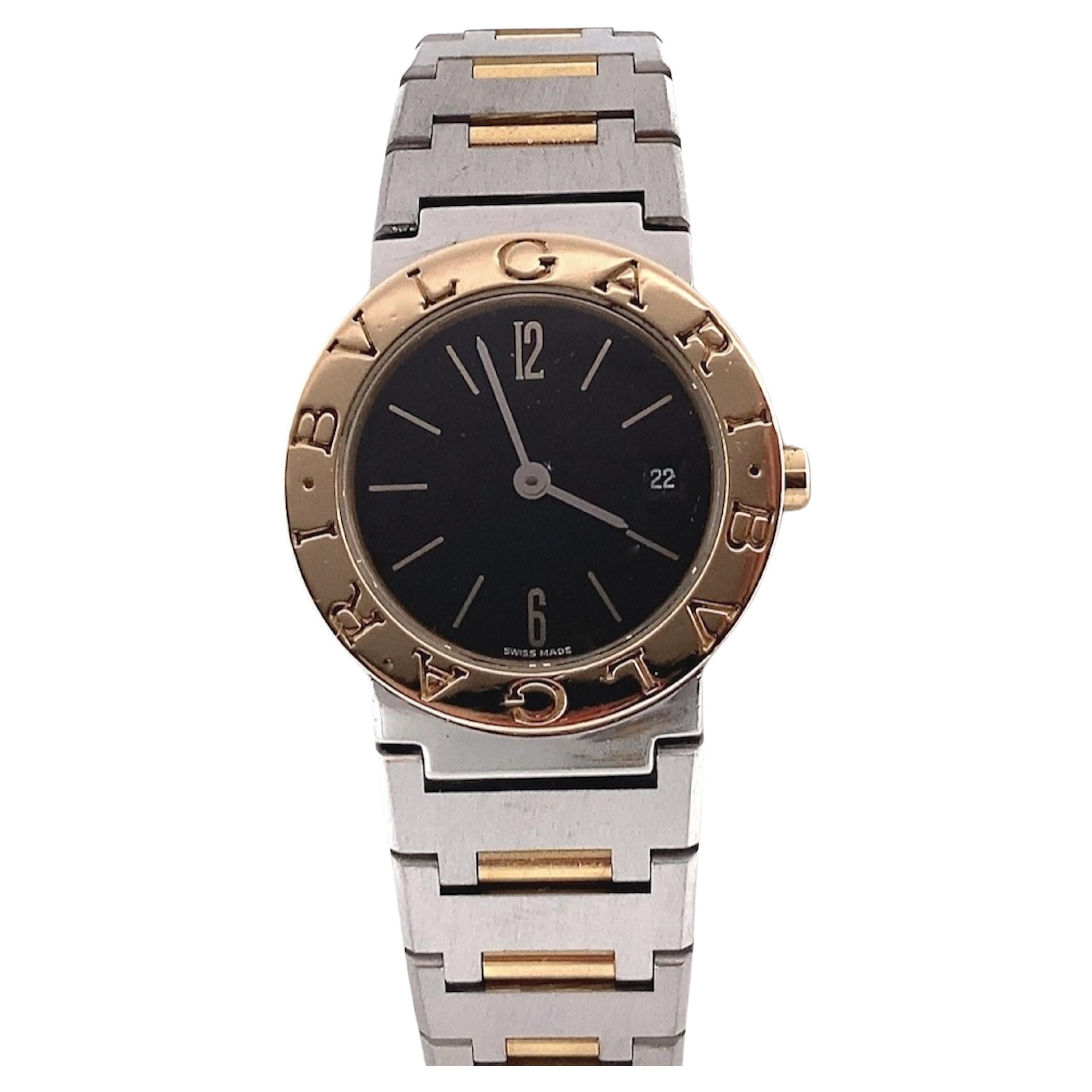 Bvlgari 18KT Yellow Gold and Stainless Steel Watch BB 26 SG For Sale at ...