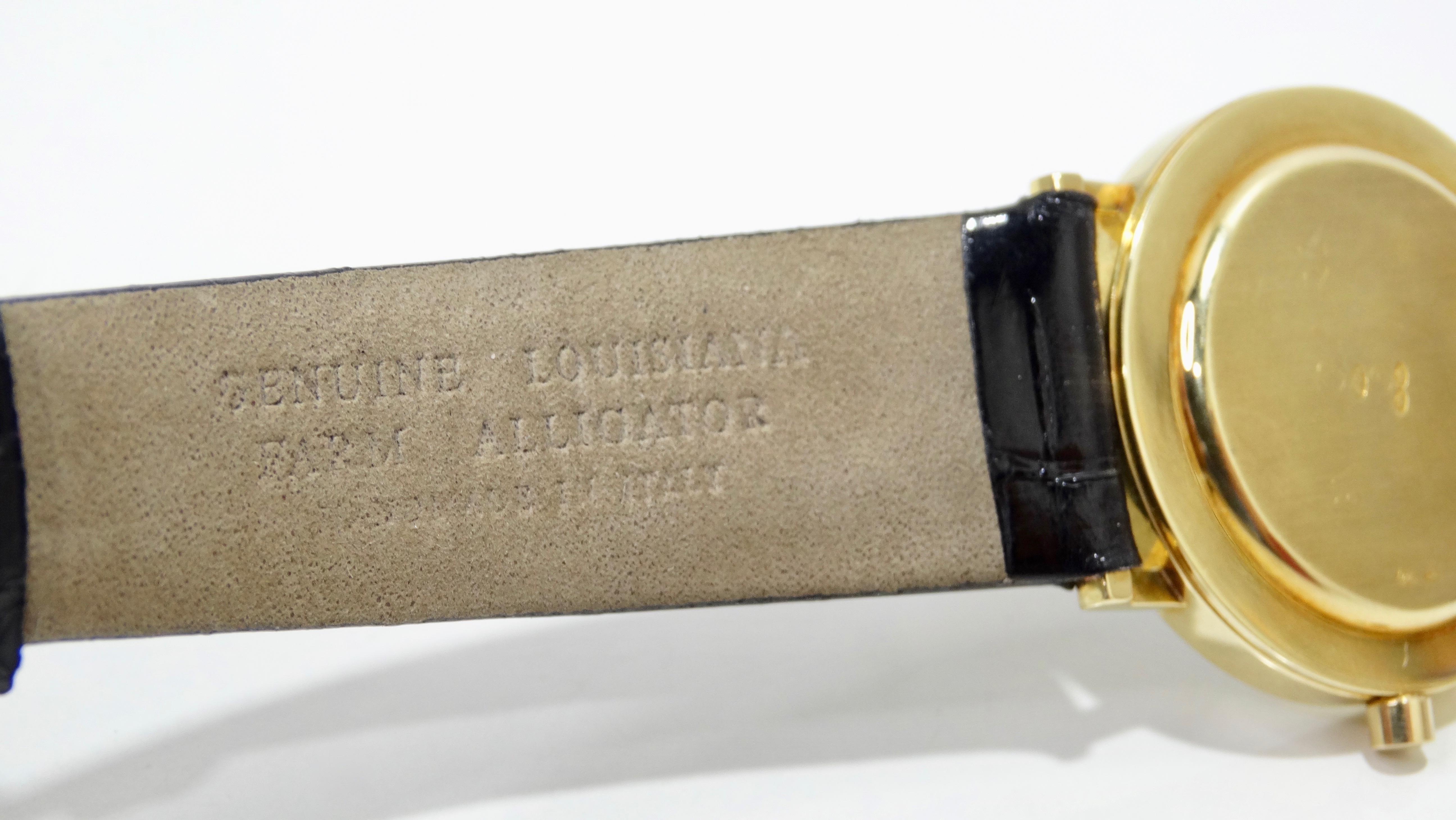 Bvlgari 33mm 18k Gold Genuine Alligator Wrist Watch at 1stDibs | 33mm ...