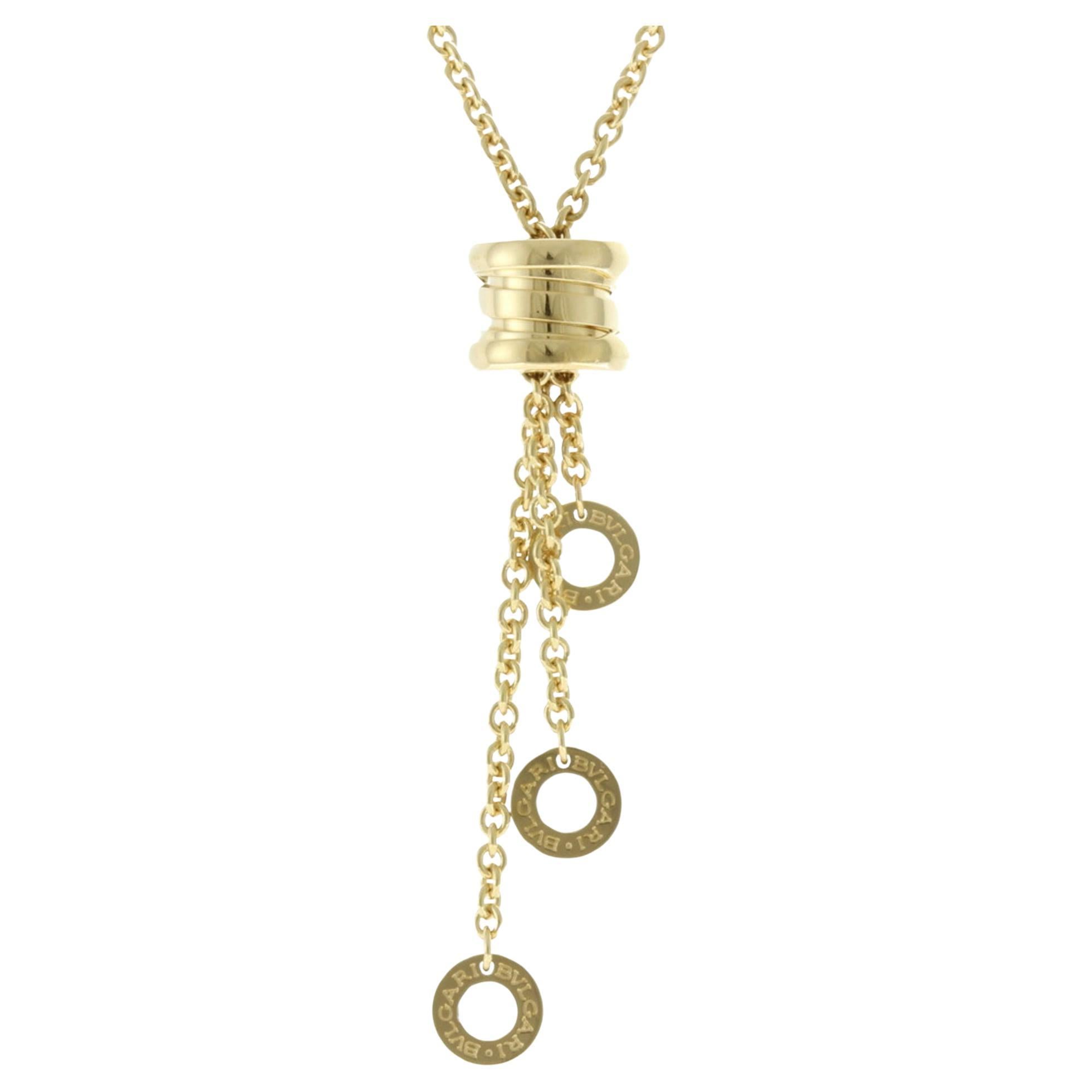 Bvlgari B-Zero.1 B Zero One Element Necklace in 18K Yellow Gold For Sale at 1stDibs