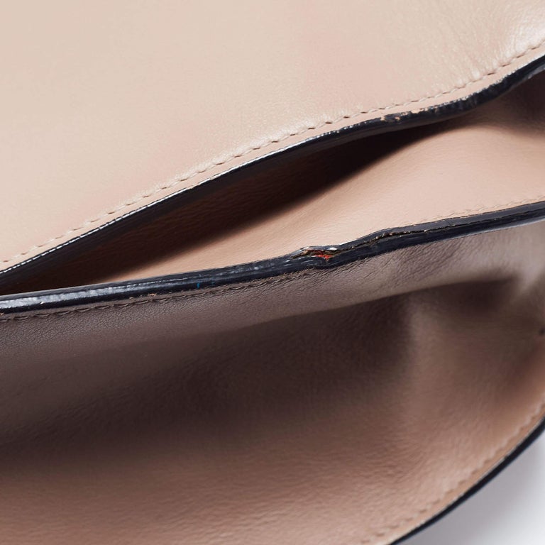 Bvlgari Beige/Black Leather Alba Tote For Sale at 1stDibs